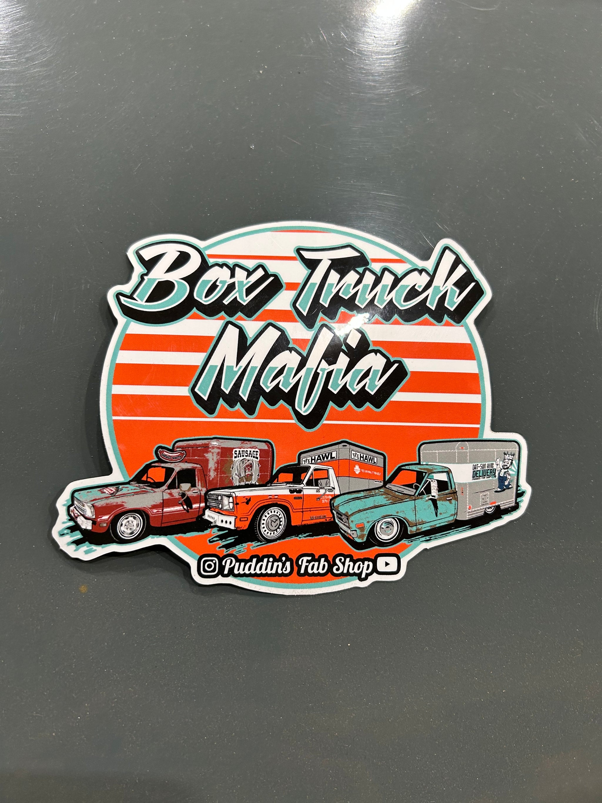 *Round* Box Truck Mafia Sticker – Puddin's Fab Shop
