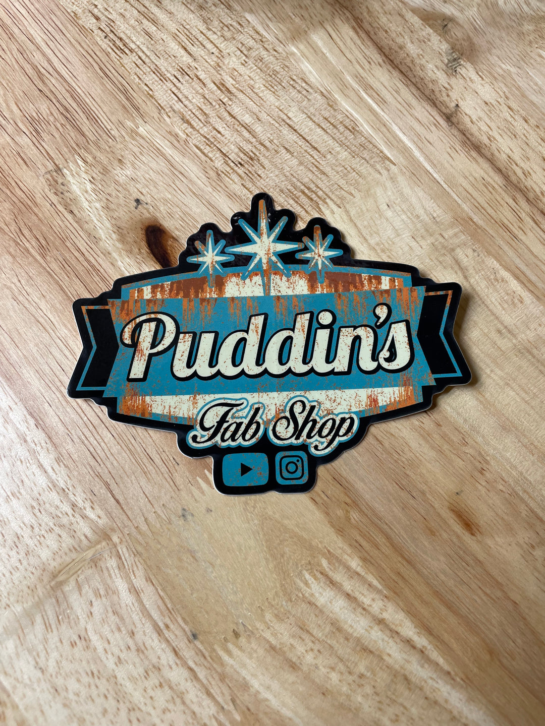 *Puddin's Patina Logo Sticker – Puddin's Fab Shop